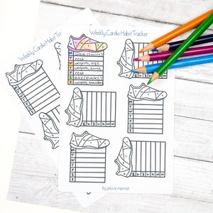 Running Tracker Stickers, Coloring Stickers, Weekly Habit Tracker ...