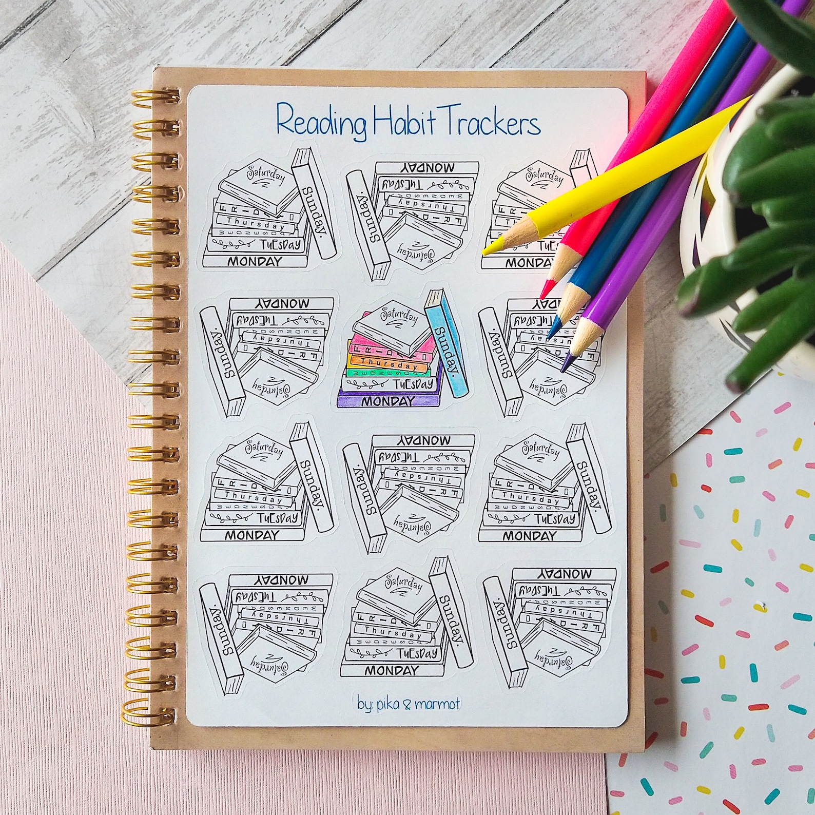 Reading Stickers Reading Trackers Book Planner Stickers - Etsy