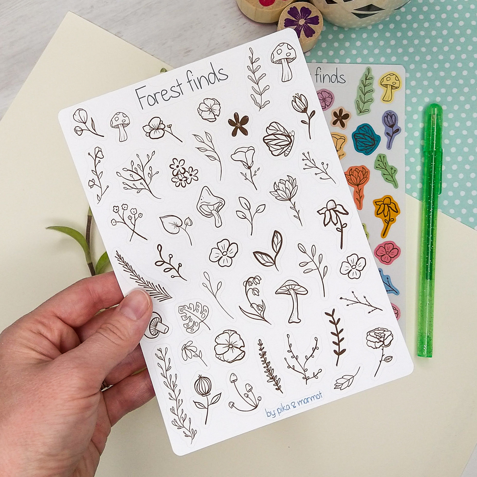 Small Nature Stickers | Small Flower Stickers | Botanical Stickers ...