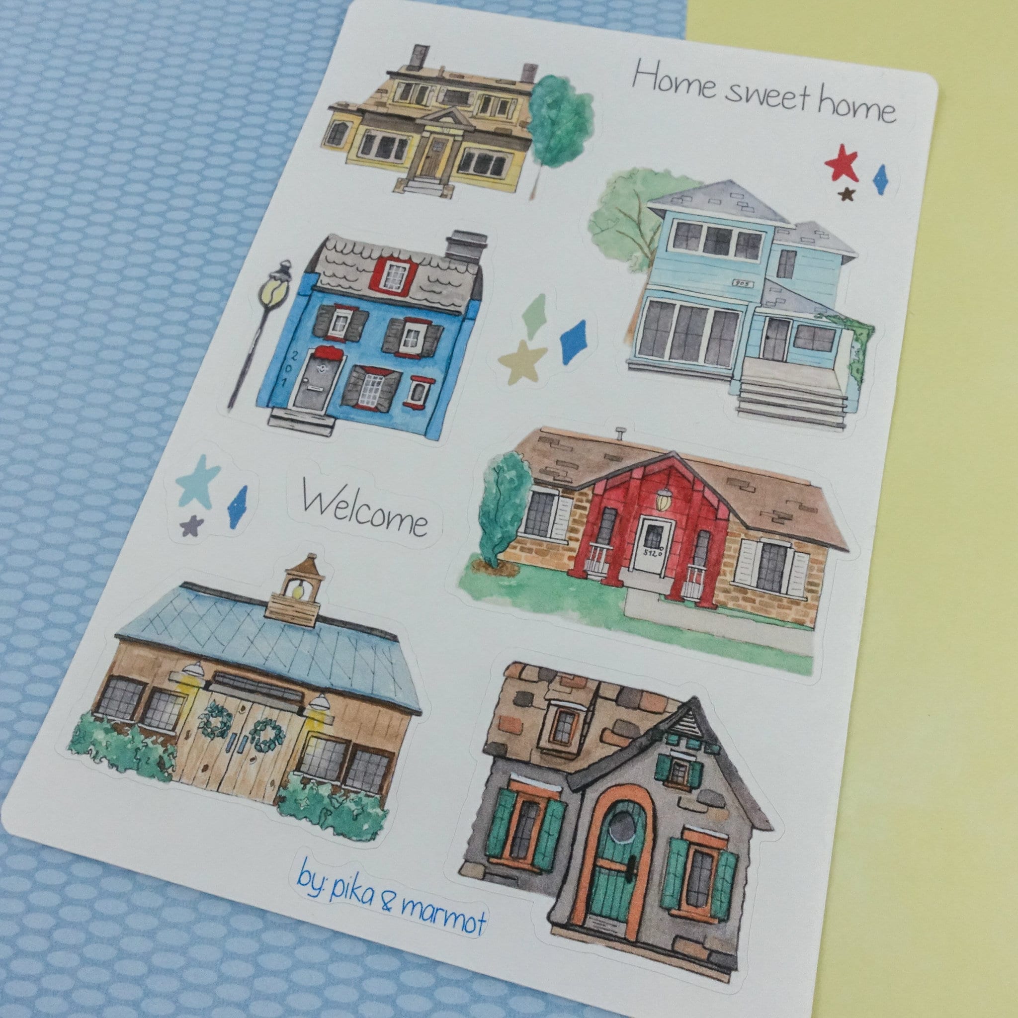 House Journal Stickers Cute House Stickers Cute Decorative - Etsy