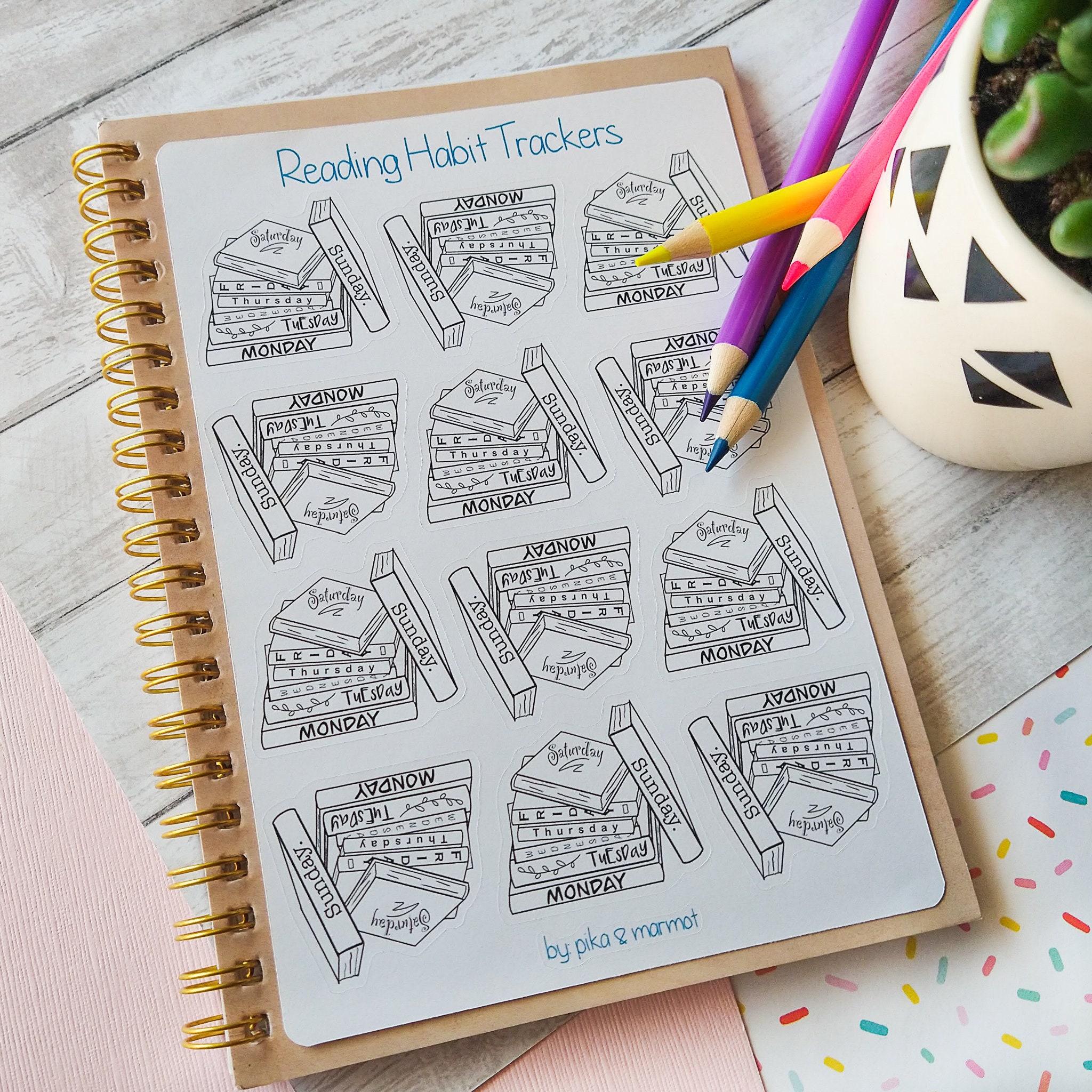 Reading Stickers Reading Trackers Book Planner Stickers | Etsy