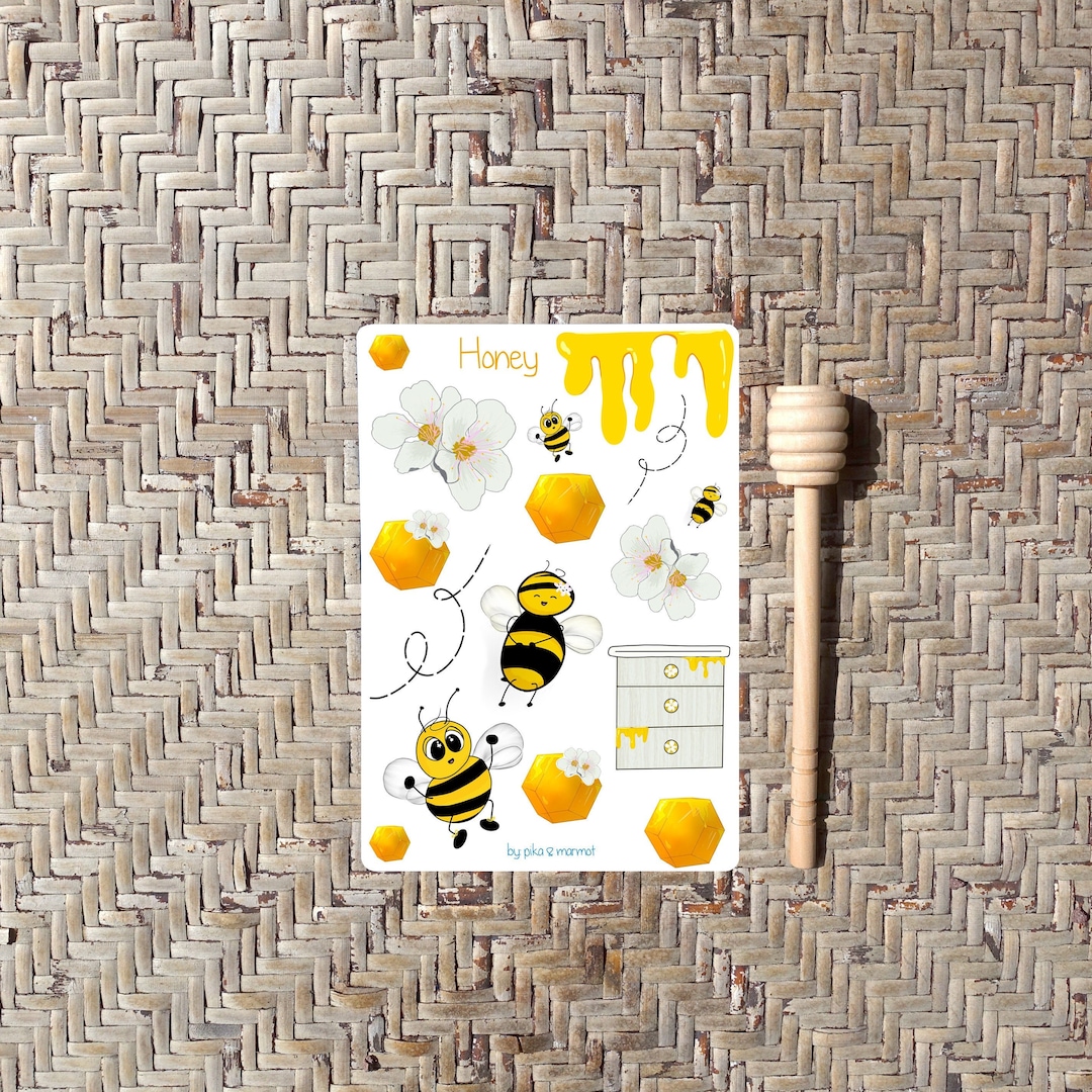 Cute Bee Stickers, Bee Scrapbooking Stickers, Bee Planner Stickers ...