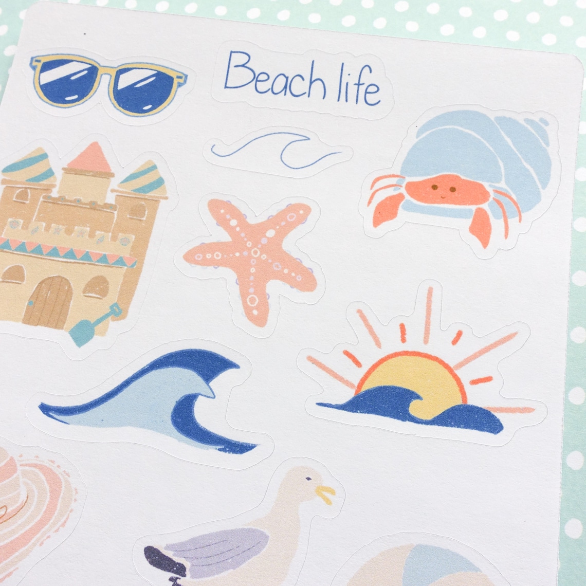 Beach Vacation Stickers Cute Beach Stickers Beach Day - Etsy