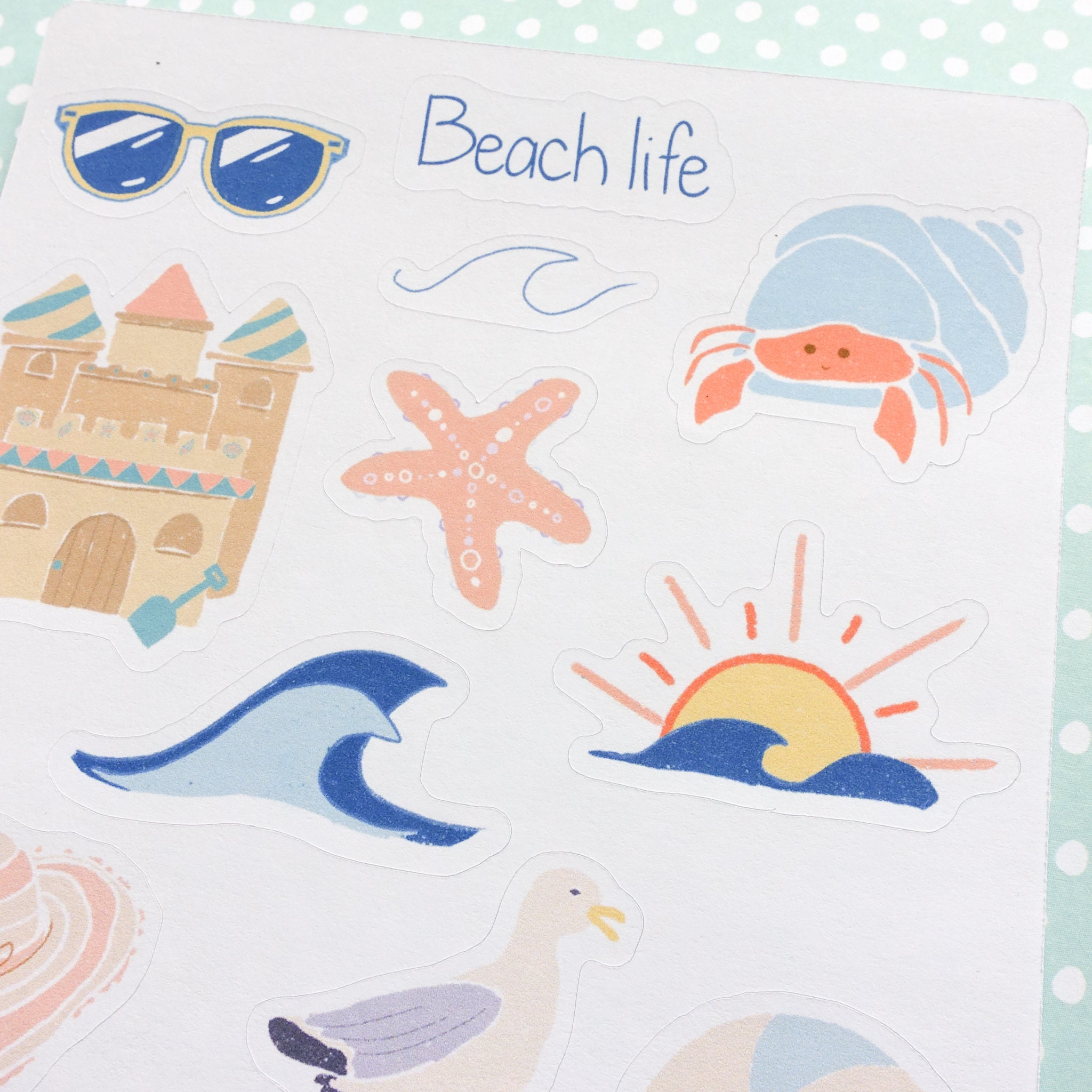 Beach Vacation Stickers Cute Beach Stickers Beach Day - Etsy