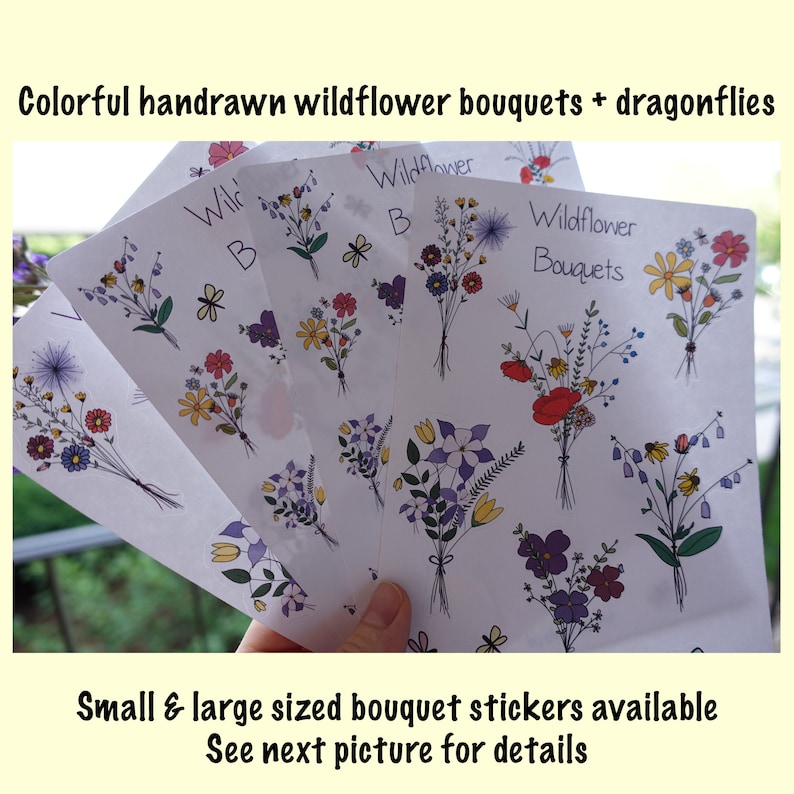 Small Wildflower Stickers Floral Bullet Journal Stickers | Etsy