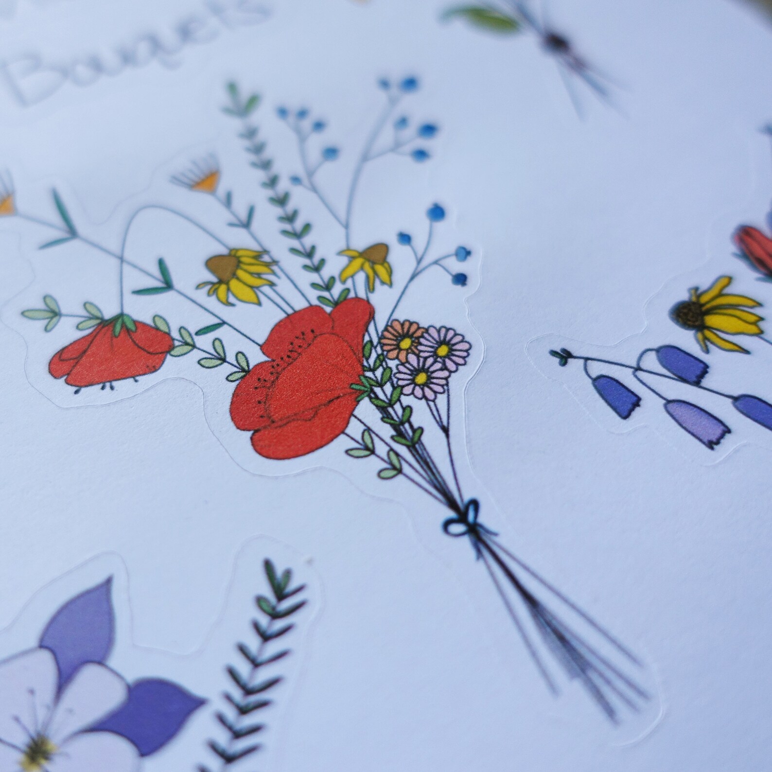 Small Wildflower Stickers Floral Bullet Journal Stickers | Etsy