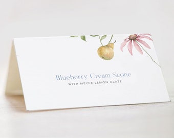 Botanical Buffet Card Template / INSTANT DOWNLOAD / Printable Floral ...