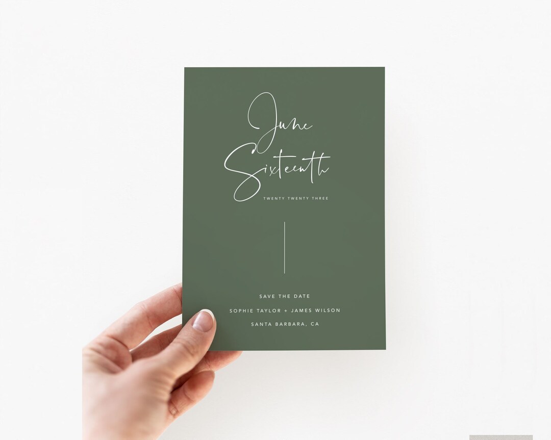 Simple and Minimal Save the Date Invitation / INSTANT DOWNLOAD / Modern ...