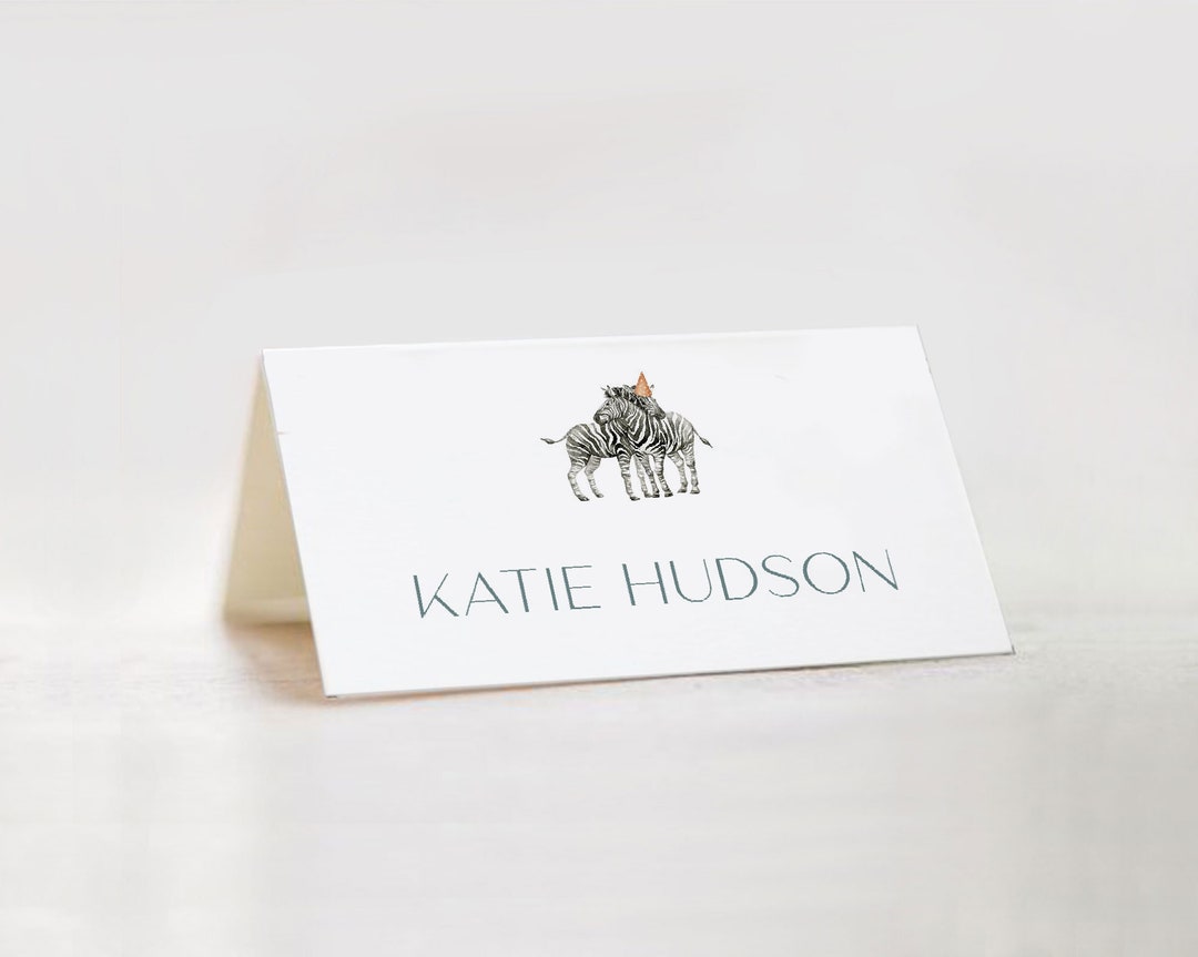 Animal Party Place Cards / INSTANT DOWNLOAD / Zoo Name Cards Printable ...