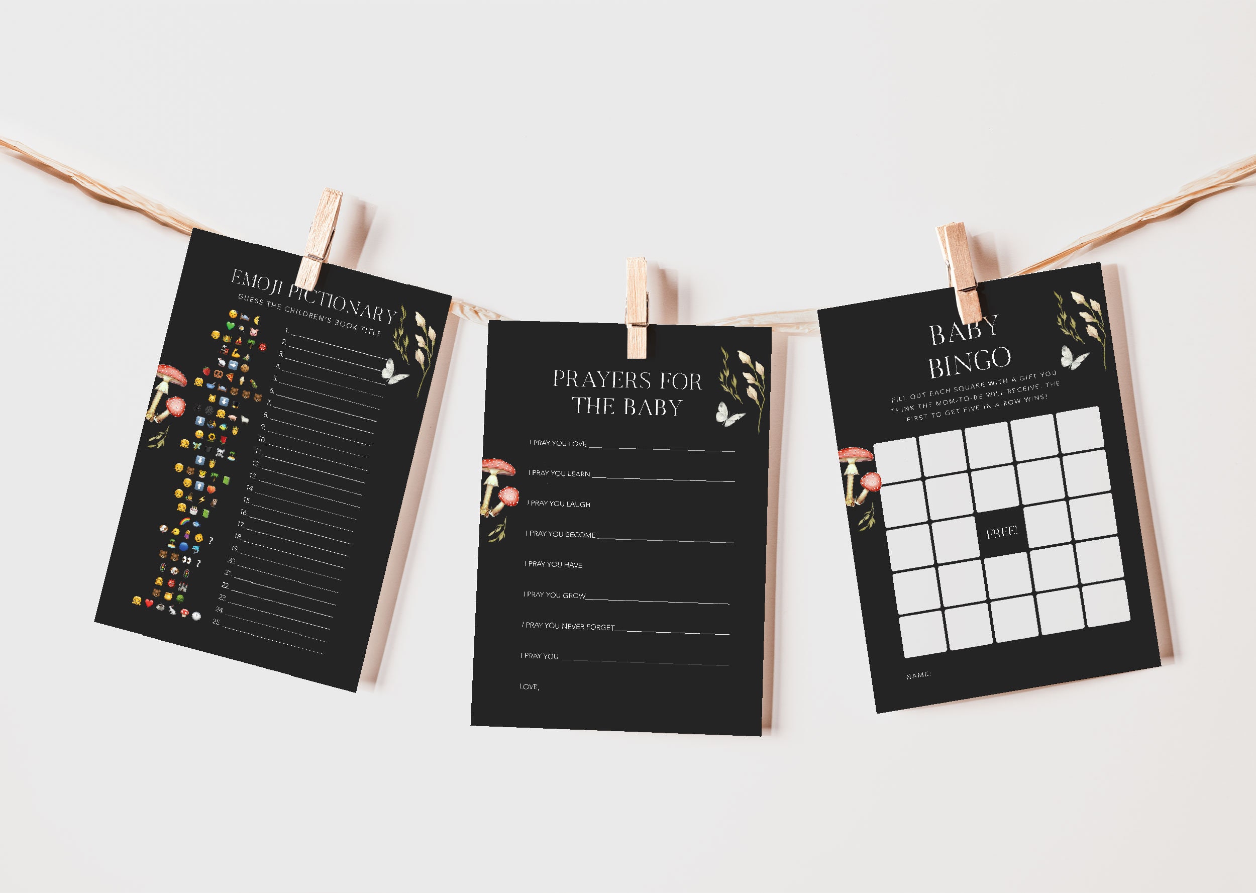 25 Moody Forest Baby Shower Games / INSTANT DOWNLOAD / Baby Shower ...