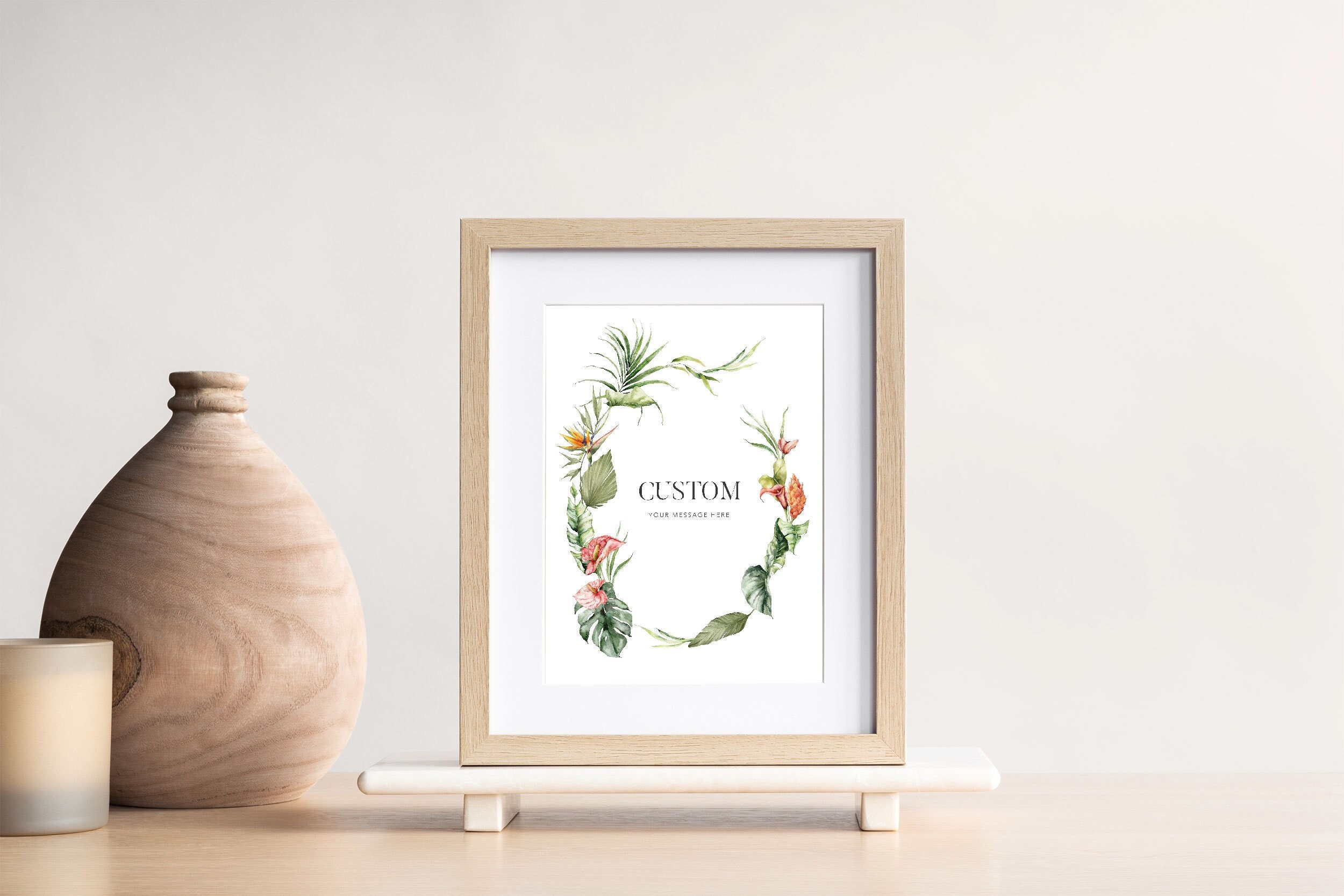 Luxe Tropical Custom Sign / INSTANT DOWNLOAD / Tropical Custom Sign ...