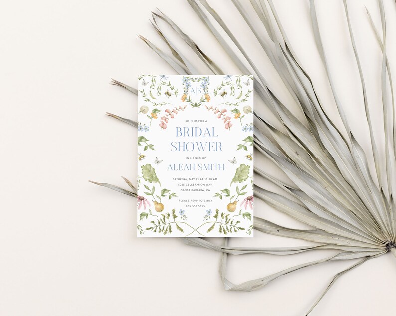 Secret Garden Bridal Shower Invitation / INSTANT DOWNLOAD / Cottage ...