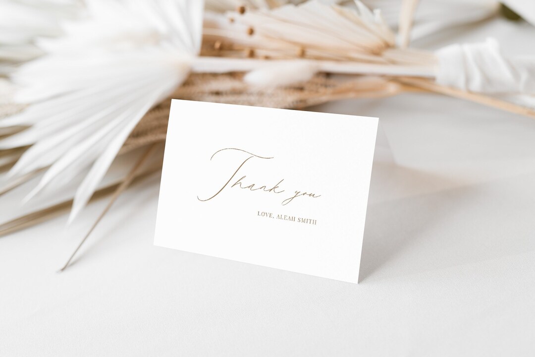 Classic Minimalist Thank You Card / INSTANT DOWNLOAD / Simple ...