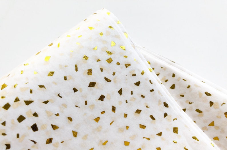 Luxury Flecked White & Gold Foiled Tissue Paper Sheets X5 - Etsy