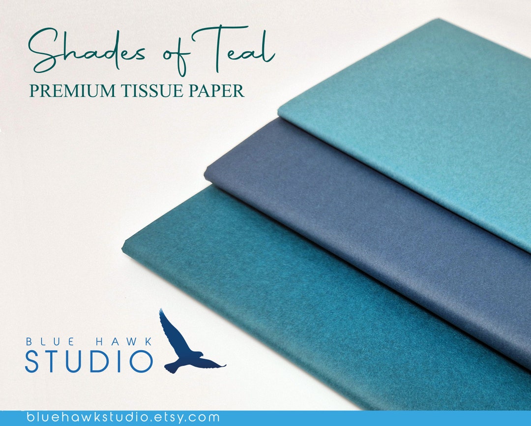 Shades of Teal Premium Tissue Paper, Premium Gift Wrap, Green Gift Wrap ...