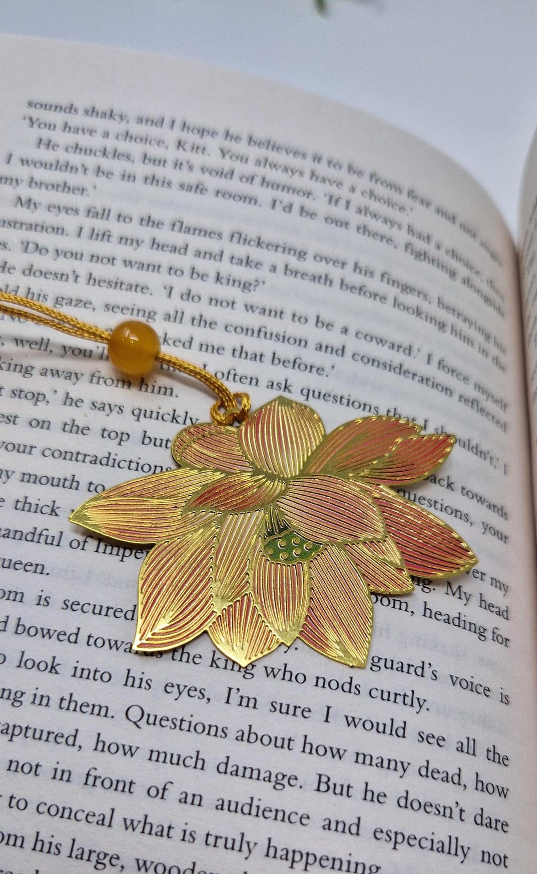 Botanical Gold Metal Bookmark, Vein Metal Bookmark, Exquisite Book ...