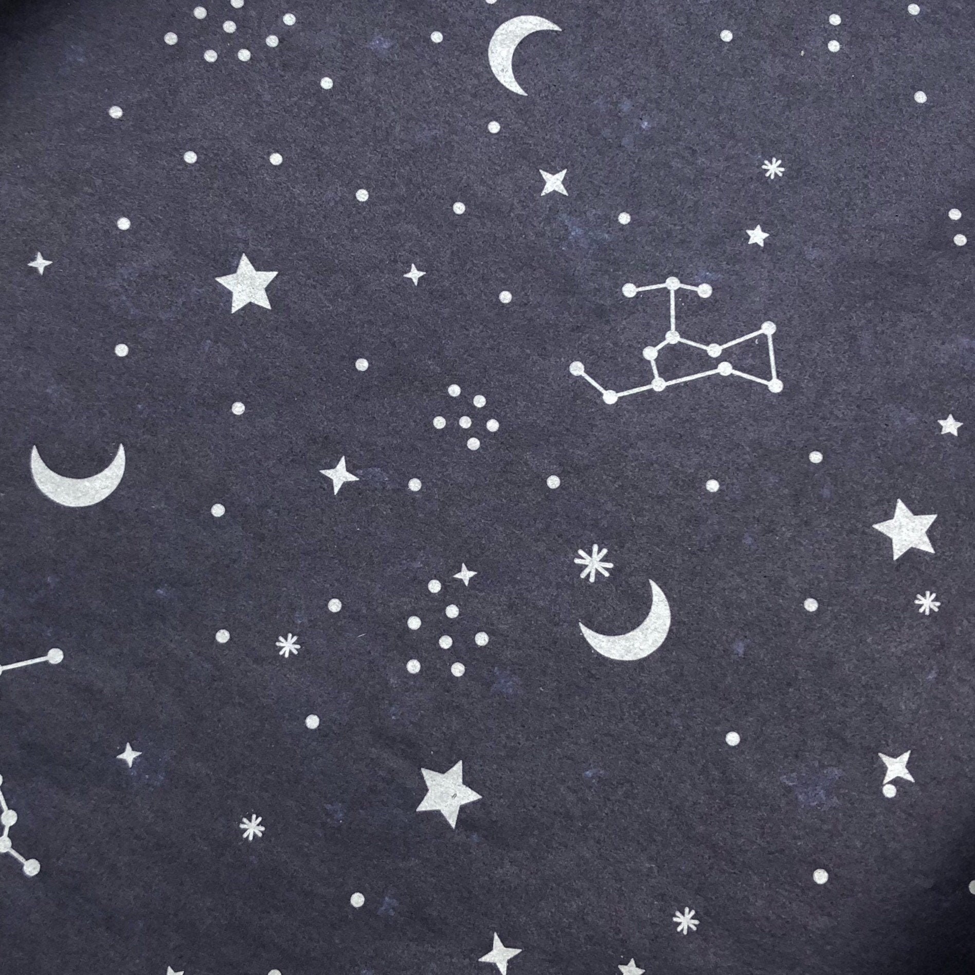 Midnight Blue Star Constellation Tissue Paper - Celestial Gift Wrap, 5 ...