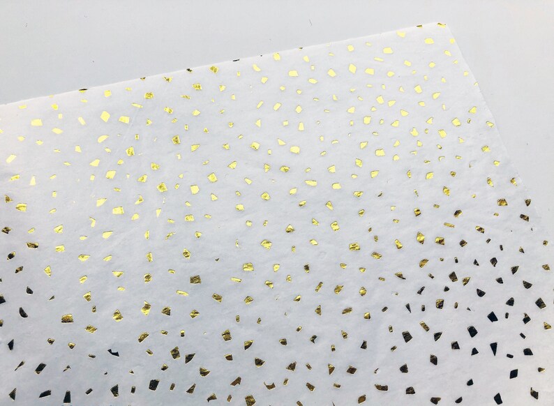 Luxury Flecked White & Gold Foiled Tissue Paper Sheets X5 - Etsy UK