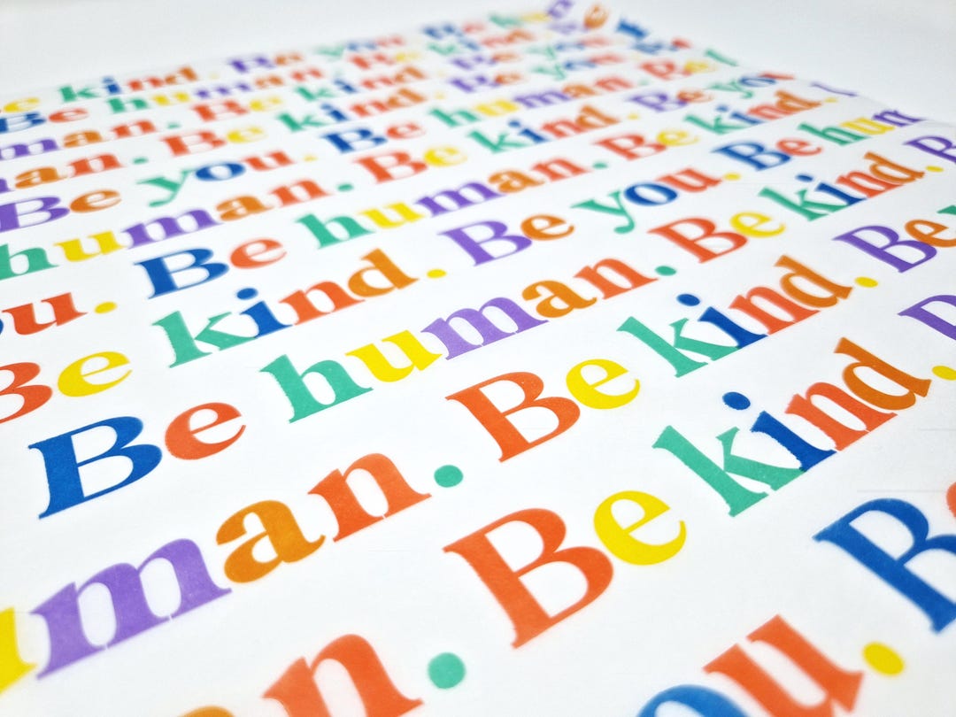 Be Human Be Kind Tissue Paper, Gift Wrap Sheets - Etsy