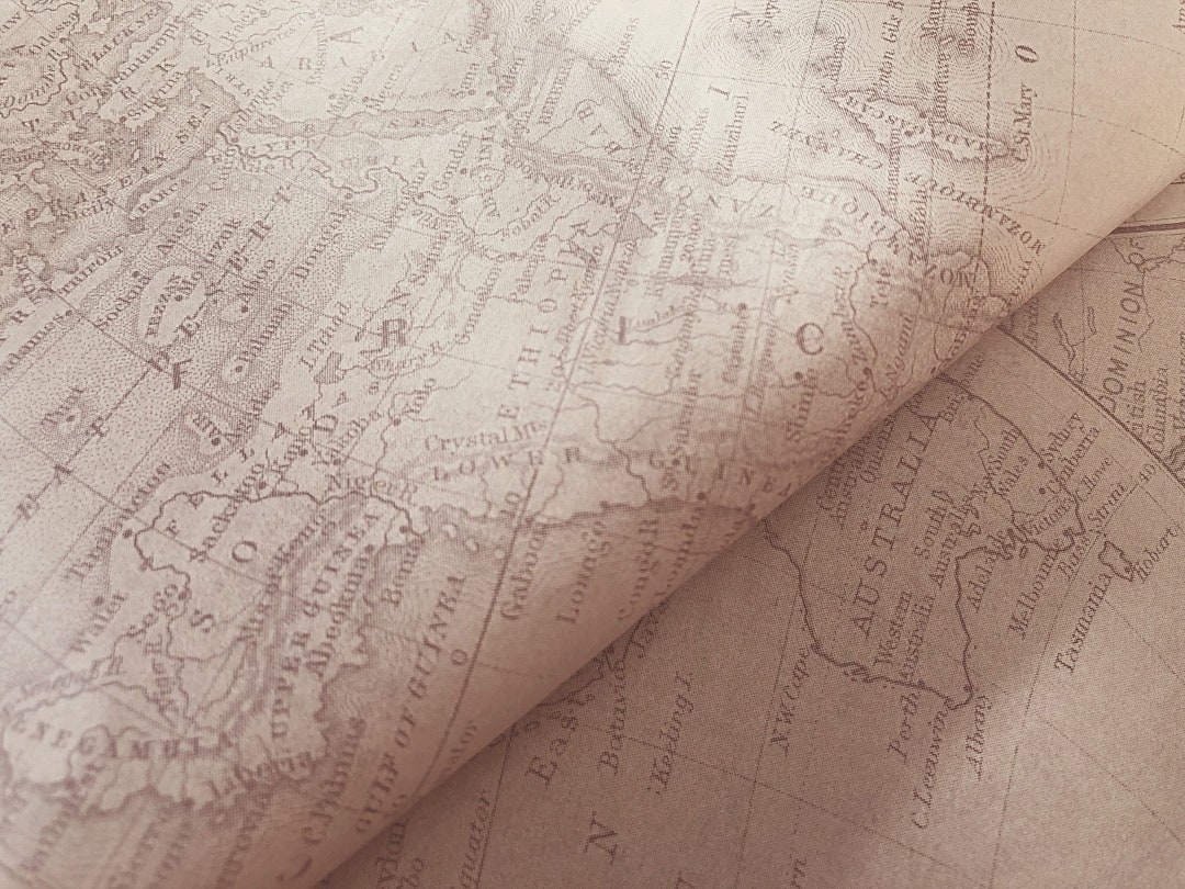 World Map Printed Kraft Tissue Paper X5 - Vintage Atlas Gift Wrap ...