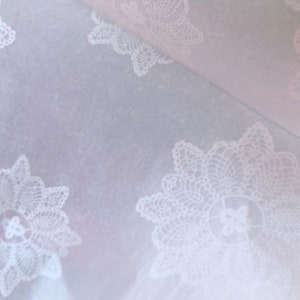 White Christmas Lace Translucent Tissue Paper White Gift Wrapping Paper ...