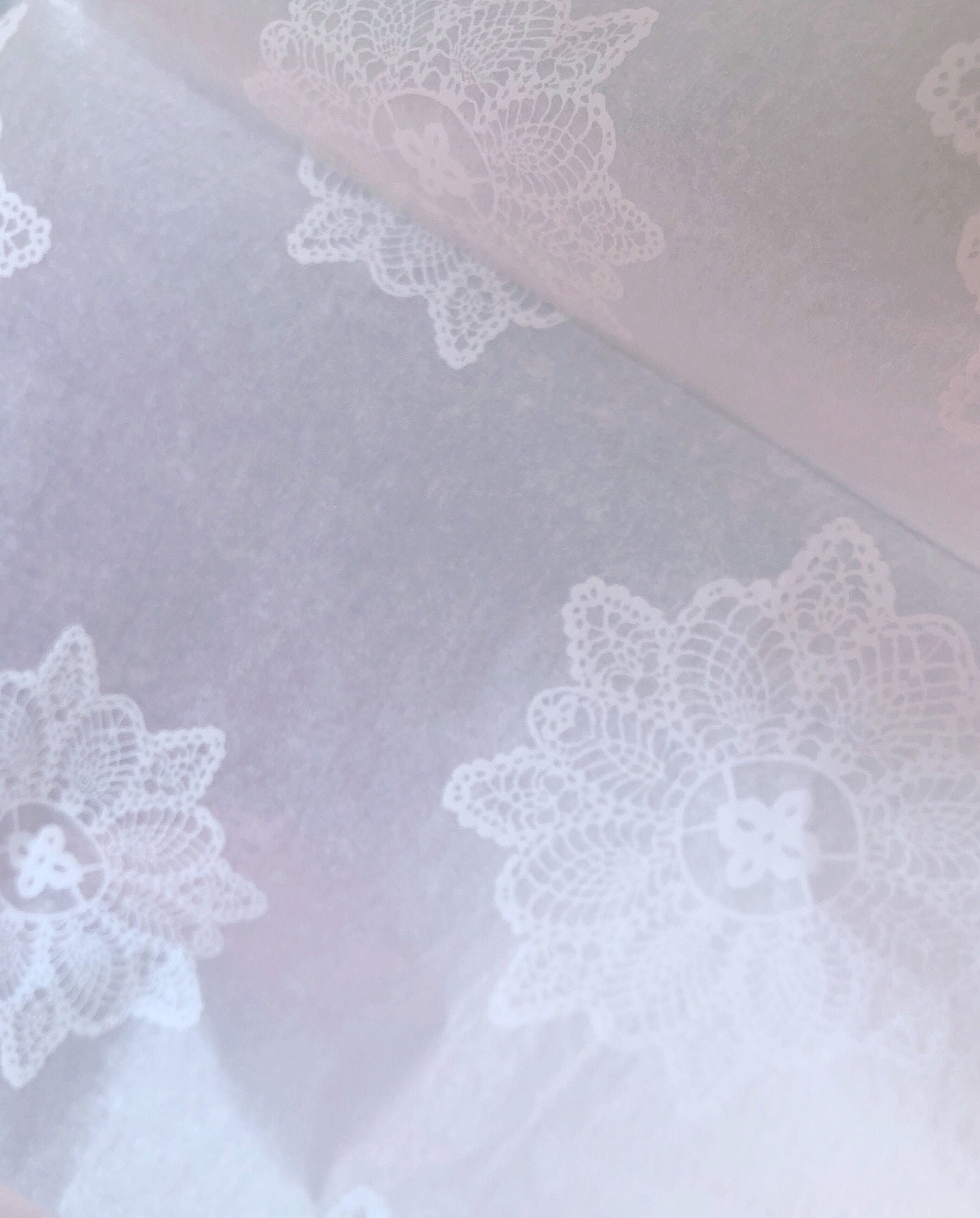 White Christmas Lace Translucent Tissue Paper White Gift Wrapping Paper ...