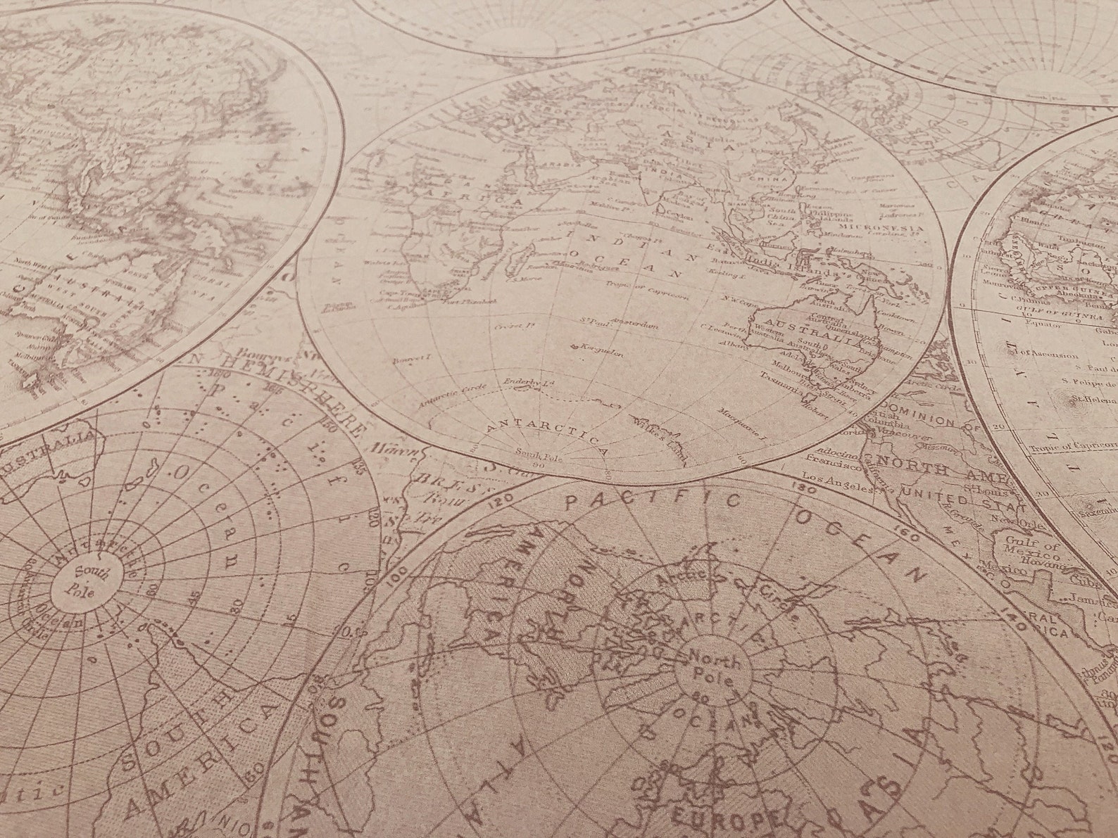 World Map Printed Kraft Tissue Paper X5 Vintage Atlas Gift | Etsy