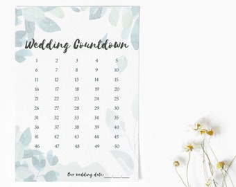 Wedding Countdown Calendar - Etsy