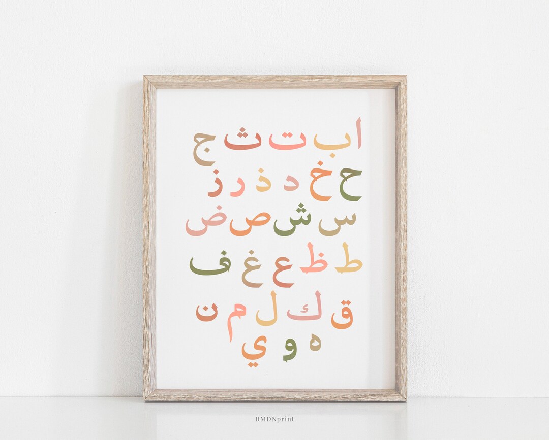 Arabic Alphabet Letters Print, Educative Printable Wall Art Poster ...