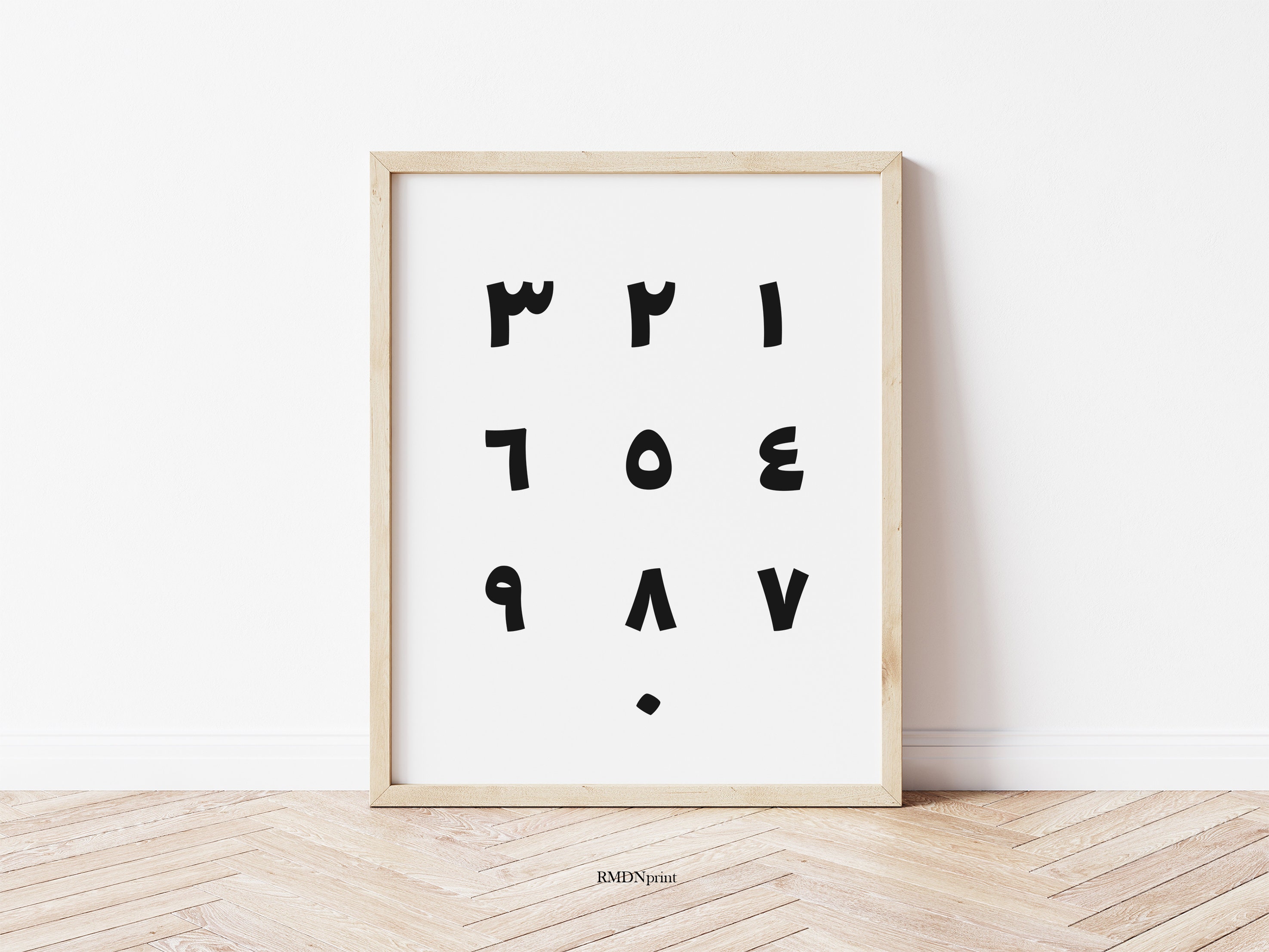 Minimalist Arabic / Indian / Indic Numbers Poster for Kidsroom | Etsy