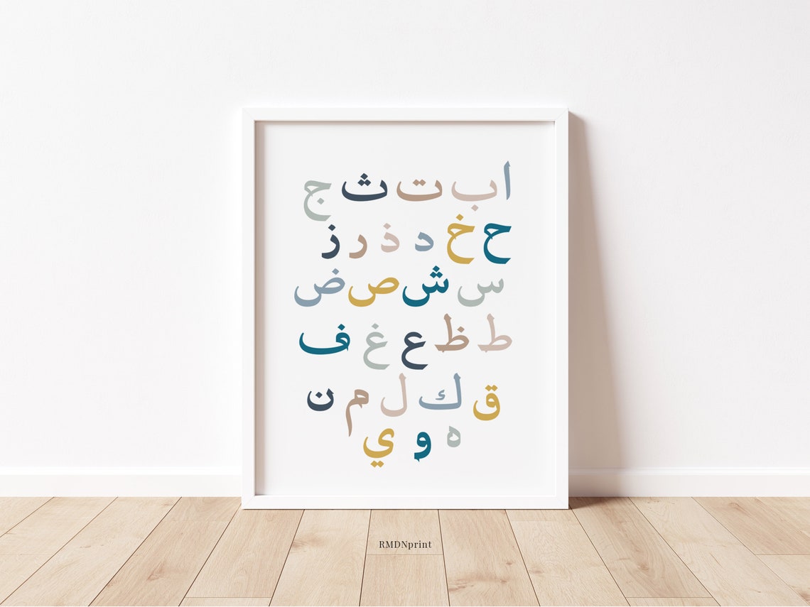 Arabic Alphabet Letters Print 2 Educative Printable Wall Art - Etsy
