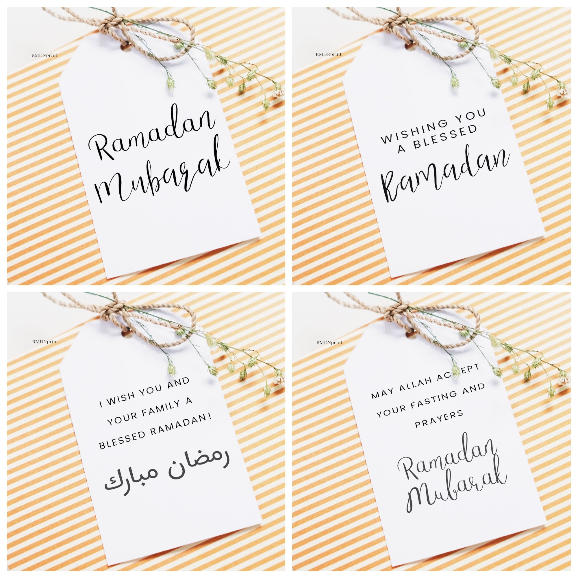 4x Ramadan Gift Tags Printable 2 X 3.5 Ramadan - Etsy