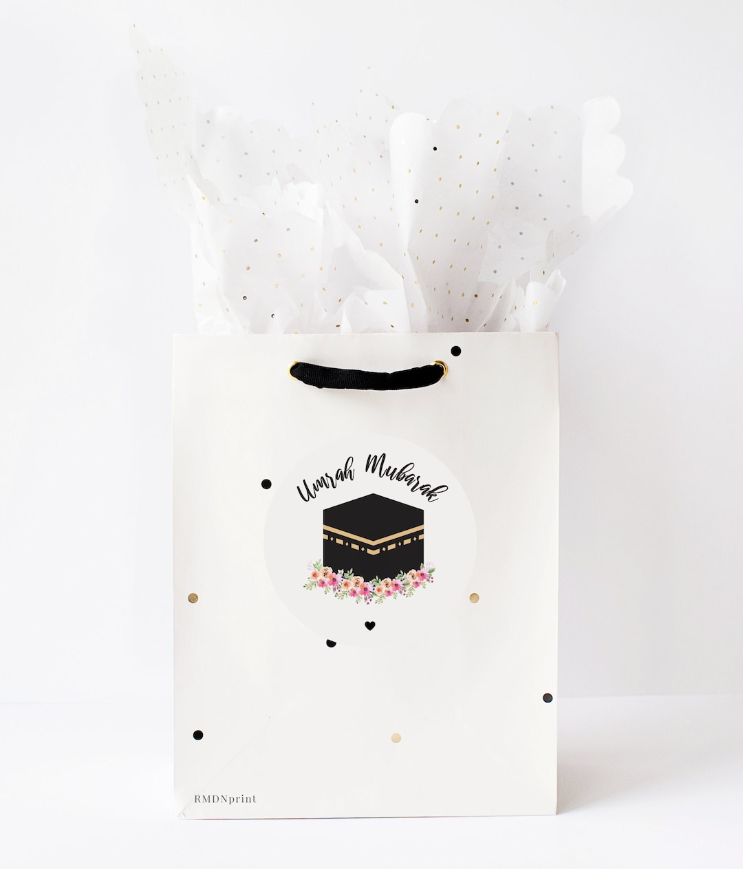 Umrah Mubarak Floral Islamic Printable Tags Stickers, Omra Cupcake Cake ...