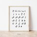 Minimalist Arabic ABC Alphabet Letters Poster Black for Kidsroom ...