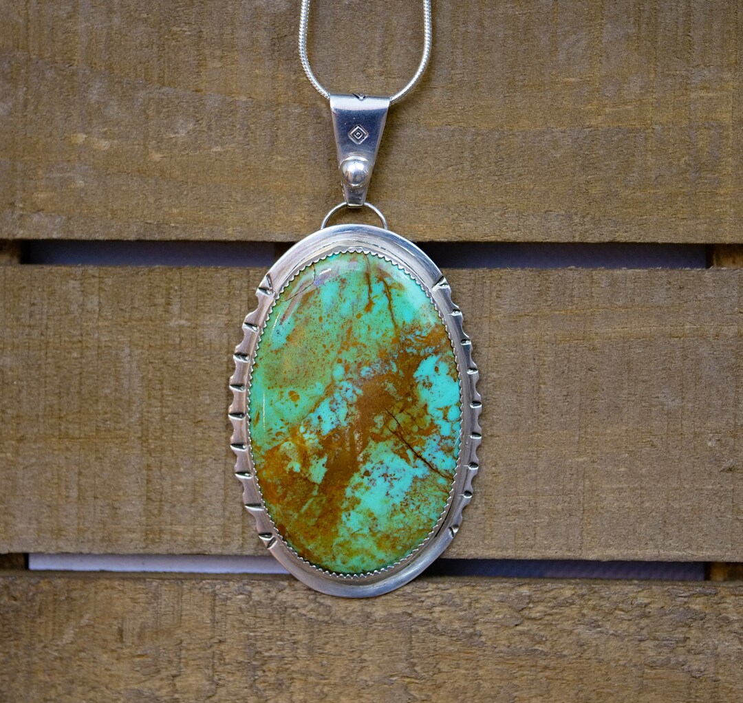 Large Kingman Turquoise Pendant - Etsy