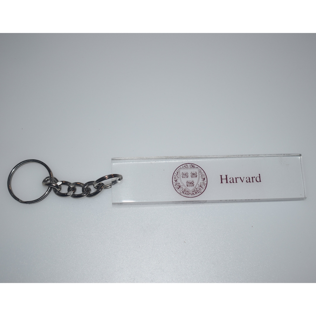 Harvard University Lucite Embedment Keychain Vintage - Etsy