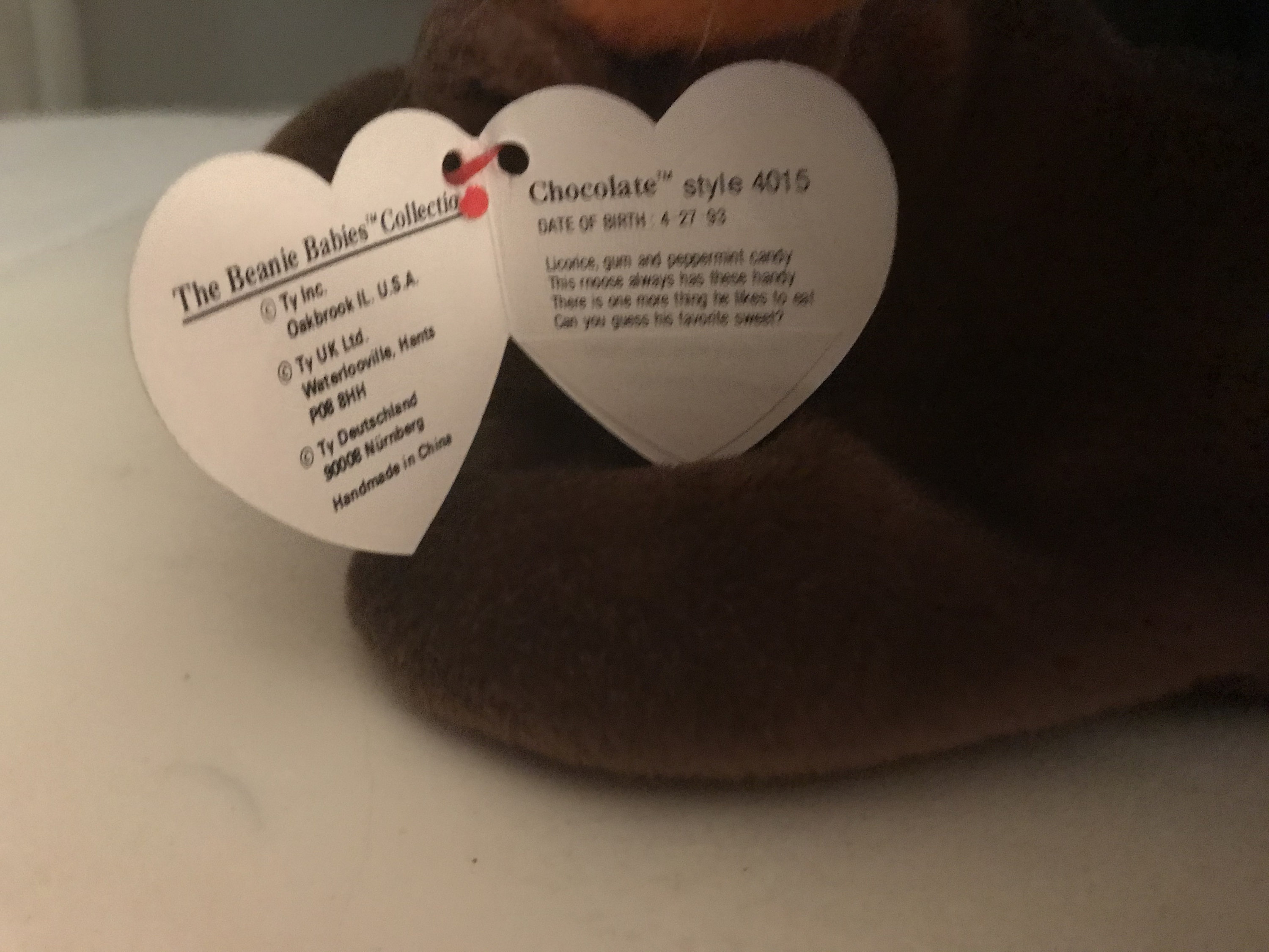 Chocolate TY Beanie Baby one of the first 9 Very Rare | Etsy