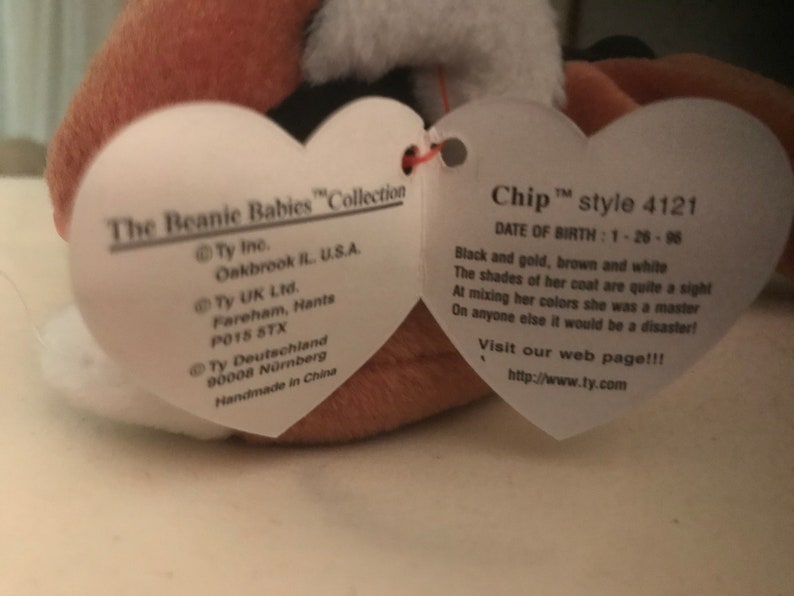 TY Beanie Baby Chip - Etsy