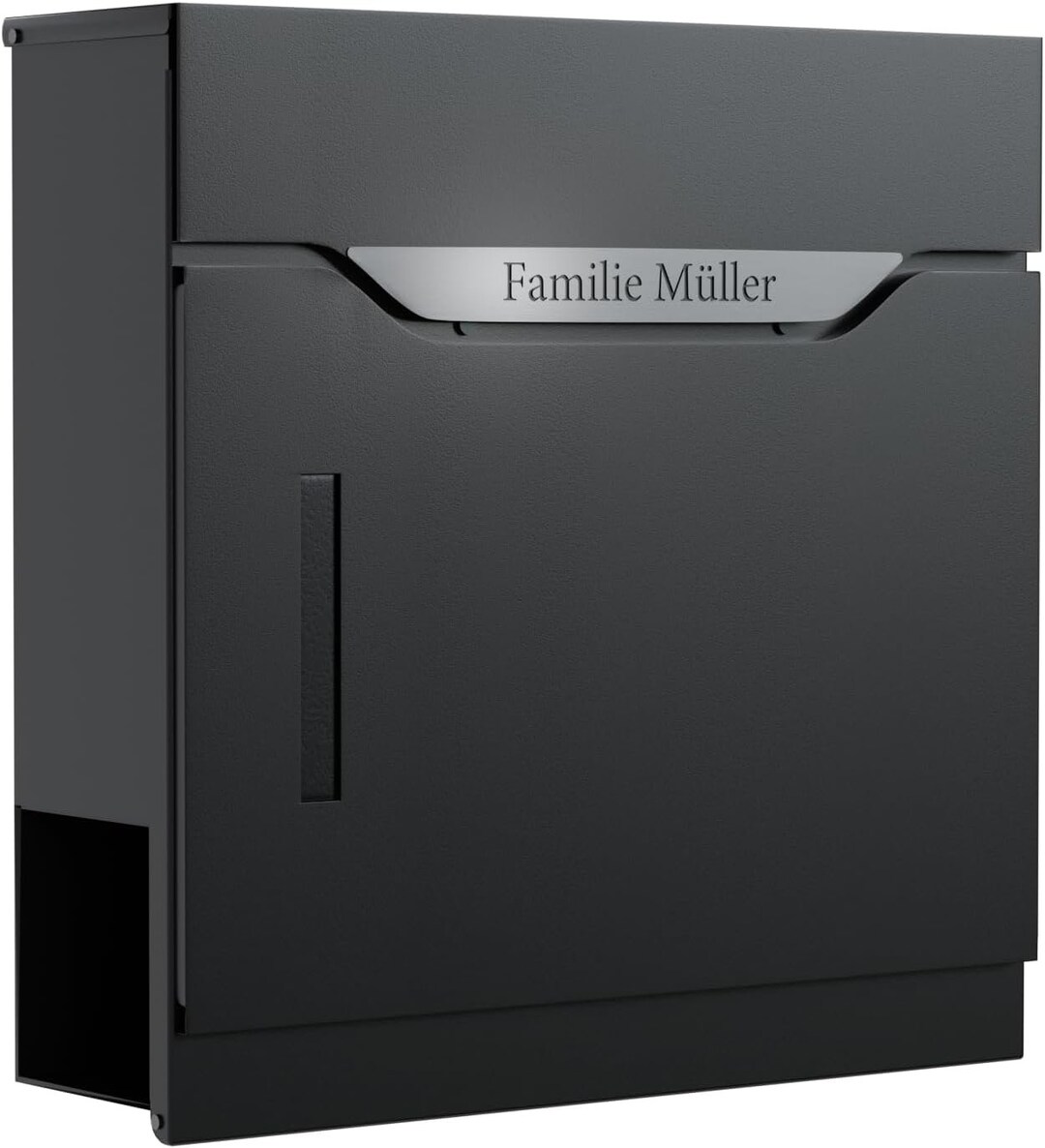 Bl4ckprint Premium Letterbox With Newspaper Compartment and Viewing ...