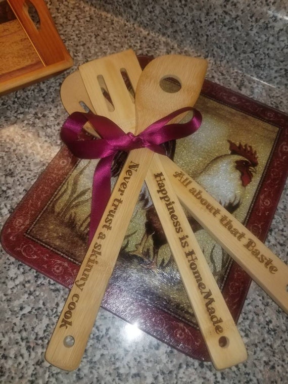 Engraved personalized cooking utensils Christmas gift | Etsy