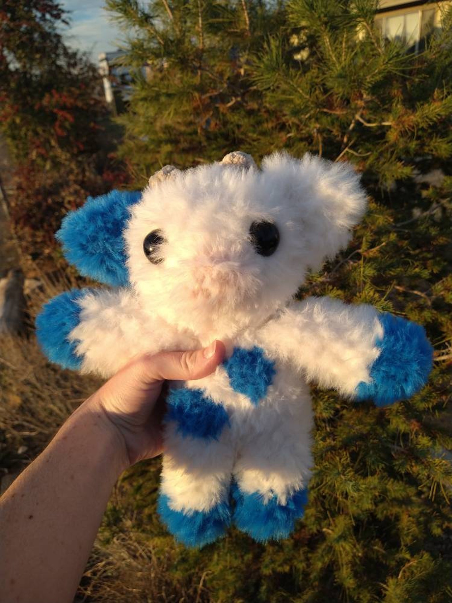 Blueberry Cow Plushie, Amigerumi, Crochet, Fluffy Cow, Birthday Gift ...