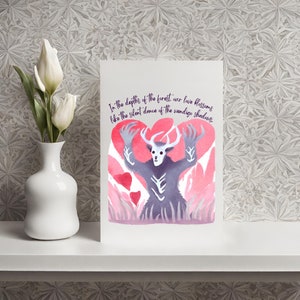 Wendigo Cryptid Valentines Day Card, Wendigo Art, Horror Valentines Day ...