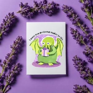 Cthulhu Birthday Card I Awoke From an Eternal Slumber for This, Goth ...