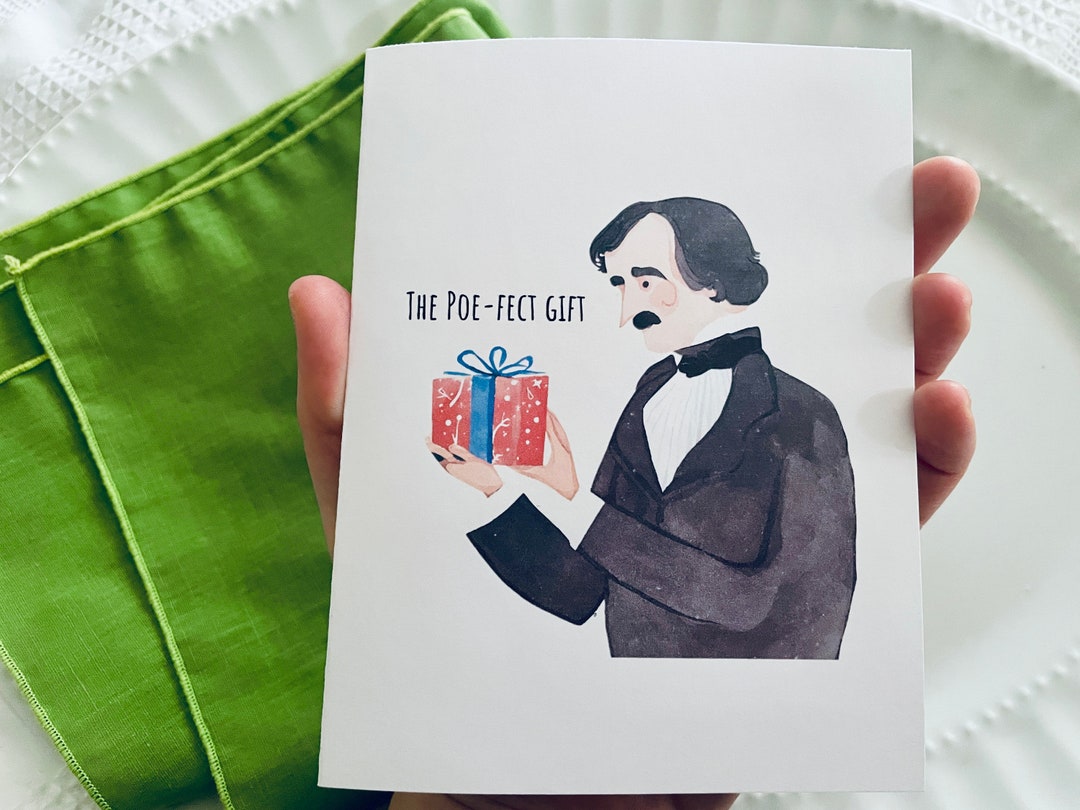 Edgar Allan Poe Birthday Card “the Poe-fect Gift” English Teacher Card ...
