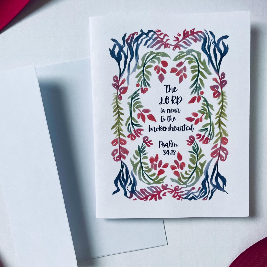 Christian Grief Card Psalm 34:18 “ the Lord is Close to the ...