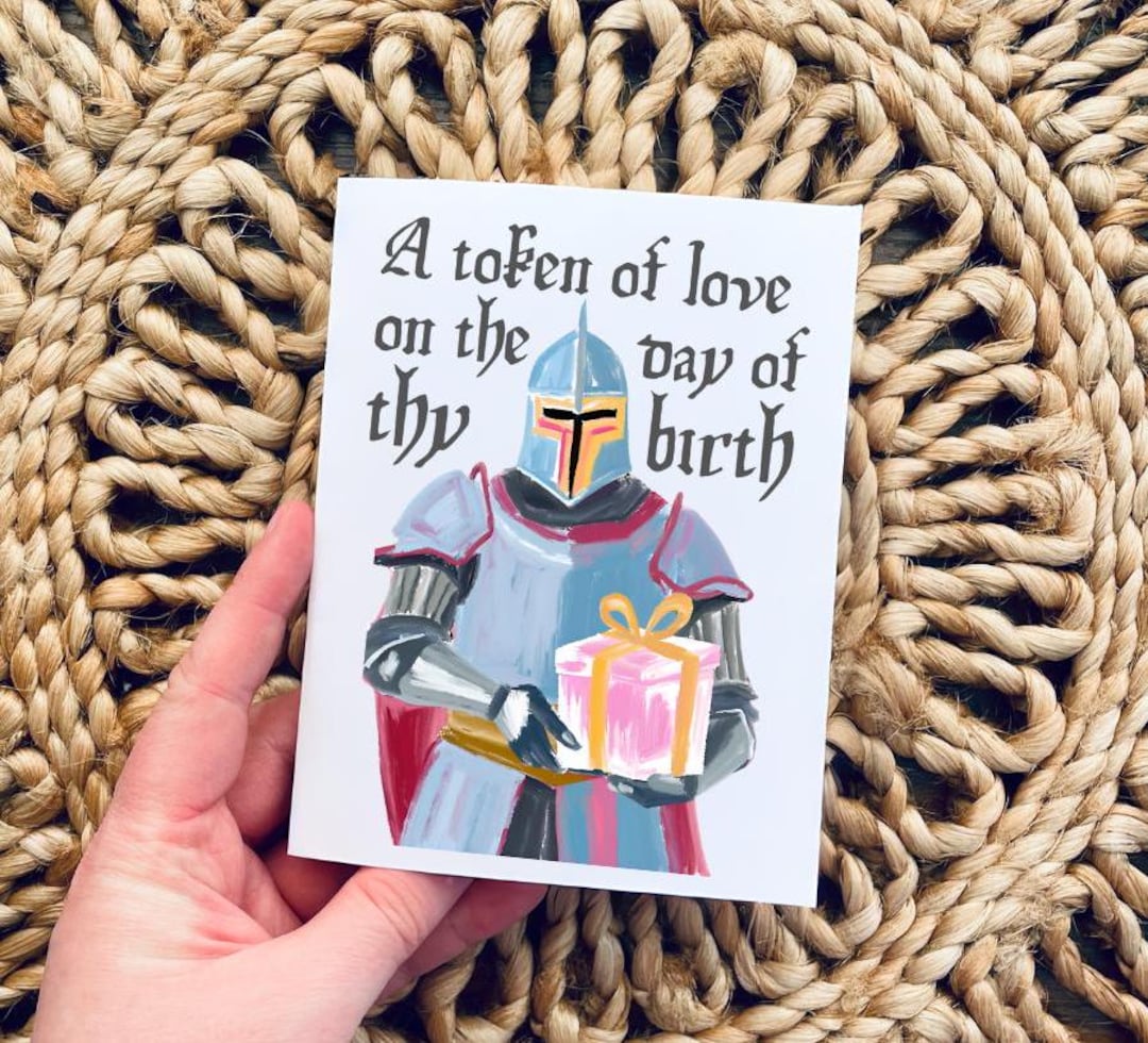 Medieval Knight Renaissance Birthday Card, Renaissance Birthday Card ...