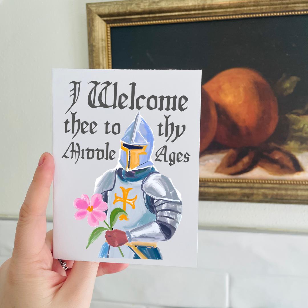 Medieval Knight Birthday Card: Renaissance Middle Ages Theme - Etsy