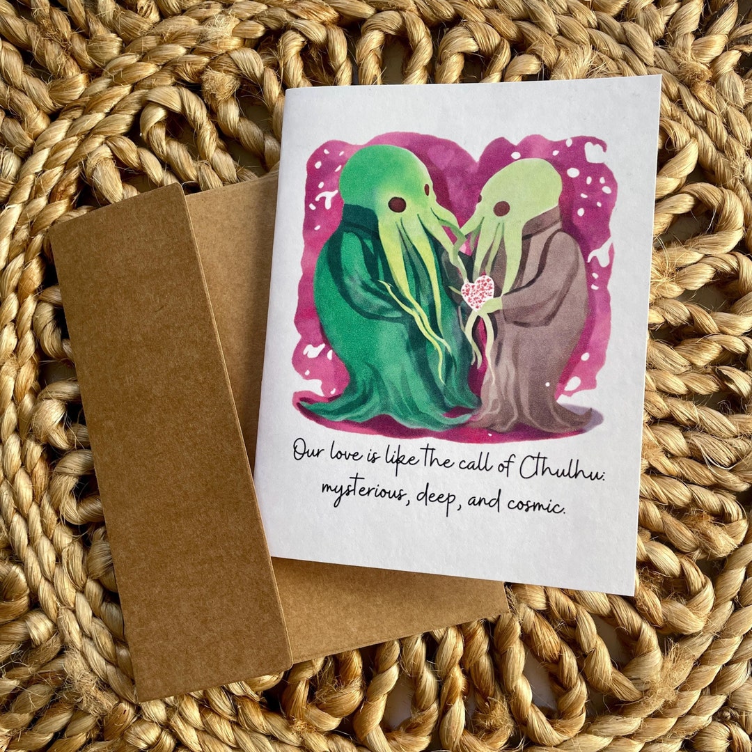 Cthulhu Love Card: Nerdy Gothic Anniversary Card - Etsy