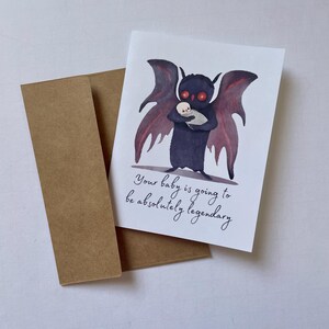 Mothman Baby Card your Baby is Going to Be Absolutely Legendary Baby ...