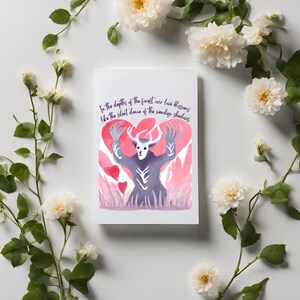 Wendigo Cryptid Valentines Day Card, Wendigo Art, Horror Valentines Day ...